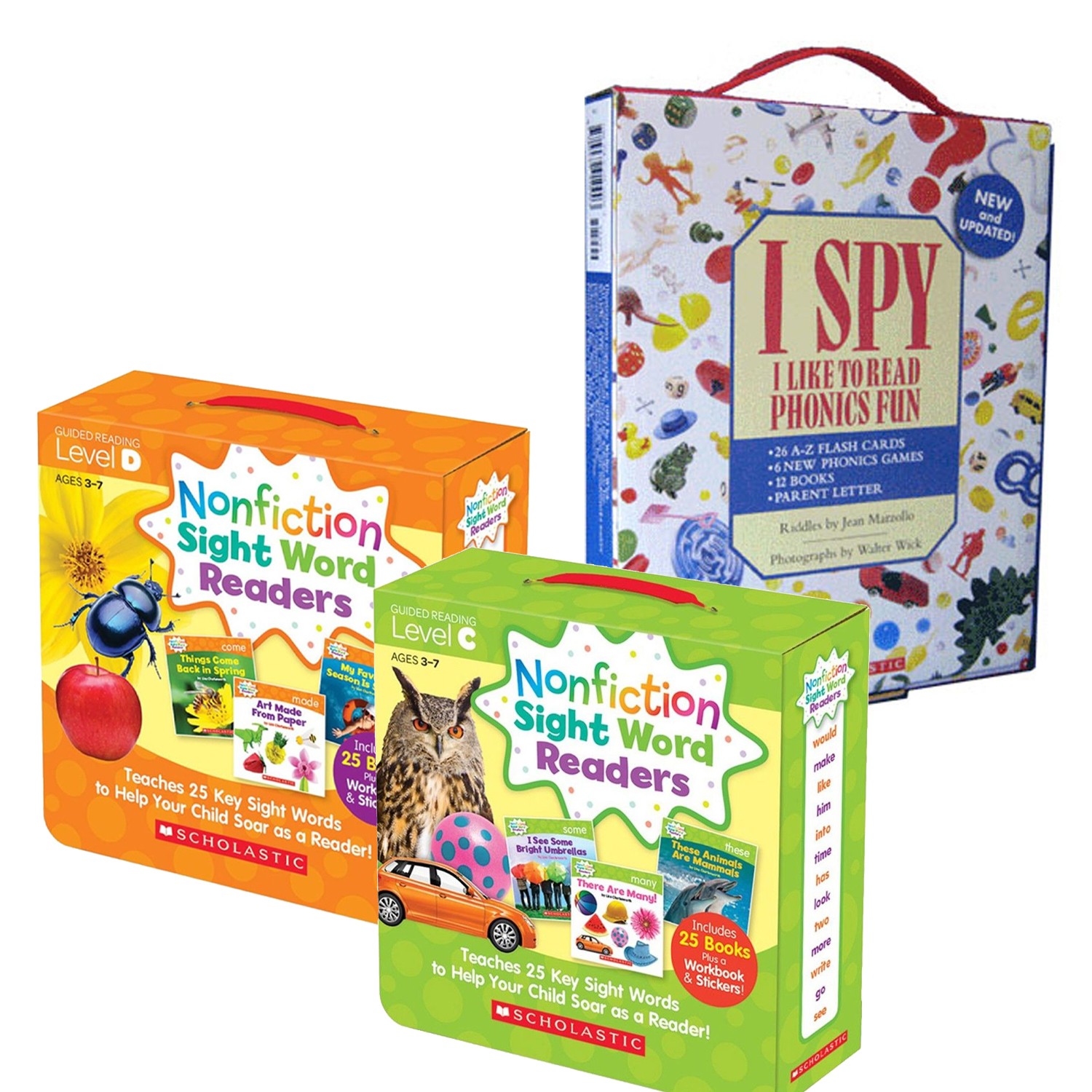 Scholastic - 【超值合購】I Spy Phonics Box 找找看單字＋Nonfiction Sight Word ...